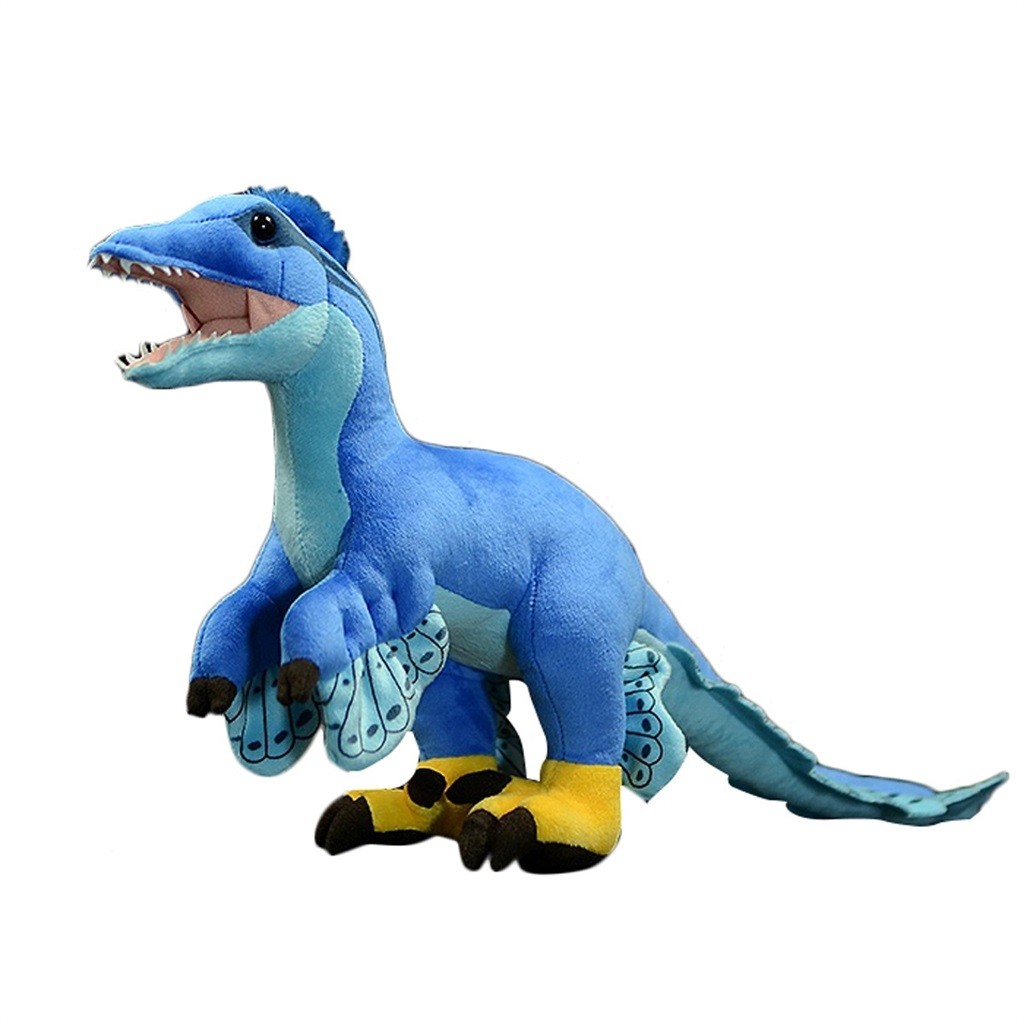 18 นิ้ว Microraptor ไดโนเสาร์ Plush ของเล่น,สีฟ้าไดโนเสาร์ Utahraptor ...