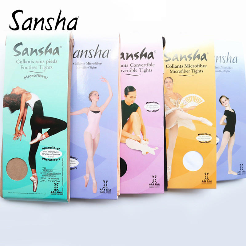 Sansha-tights คุณภาพสูงผู้หญิงเด็กผู้หญิงเด็ก Soft Ballet Dance ...