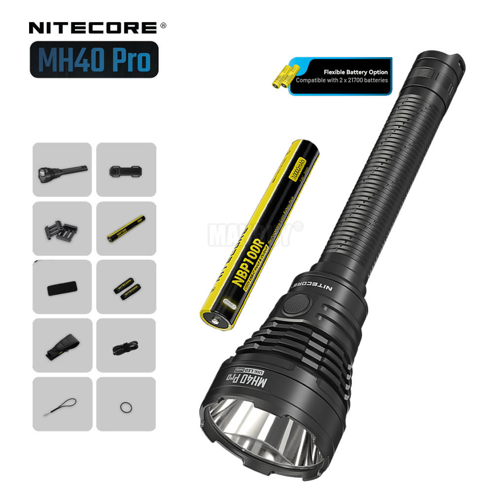 Nitecore MH40 Pro LED 3500 ลูเมน USB-C ชาร์จไฟฉายกลางแจ้งรางยาวสว่าง ...