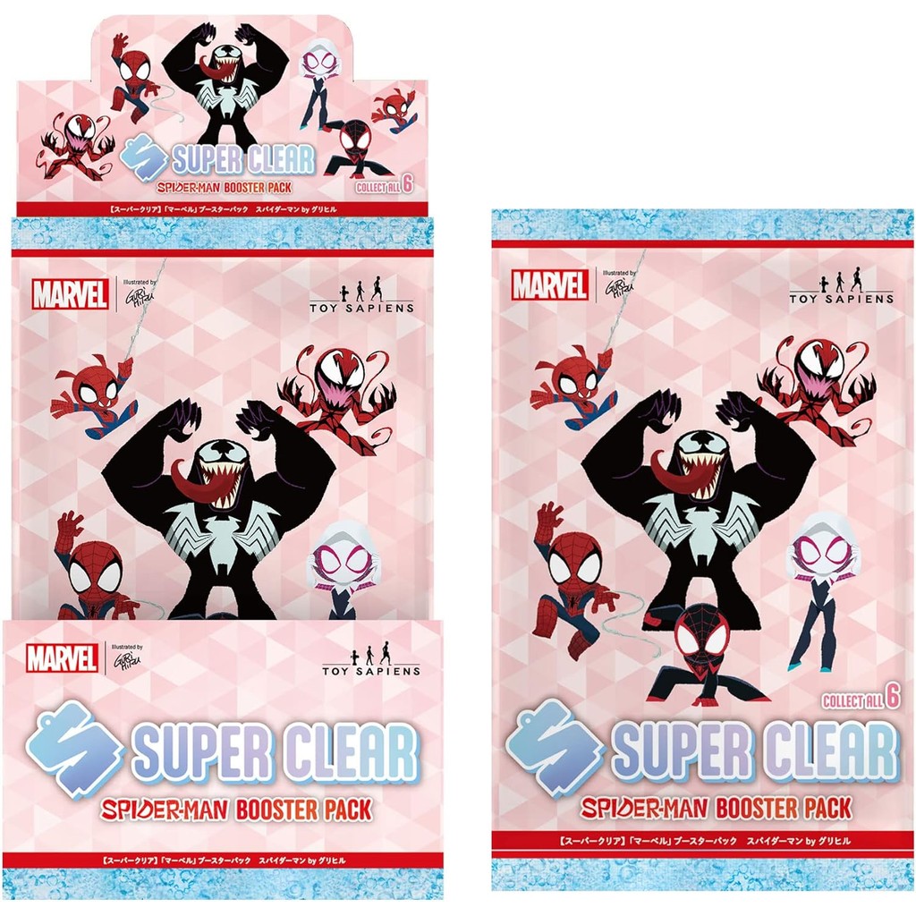 Super Clear Marvel Booster Pack Spider-Man by Gryffil (Box of 6) approx ...