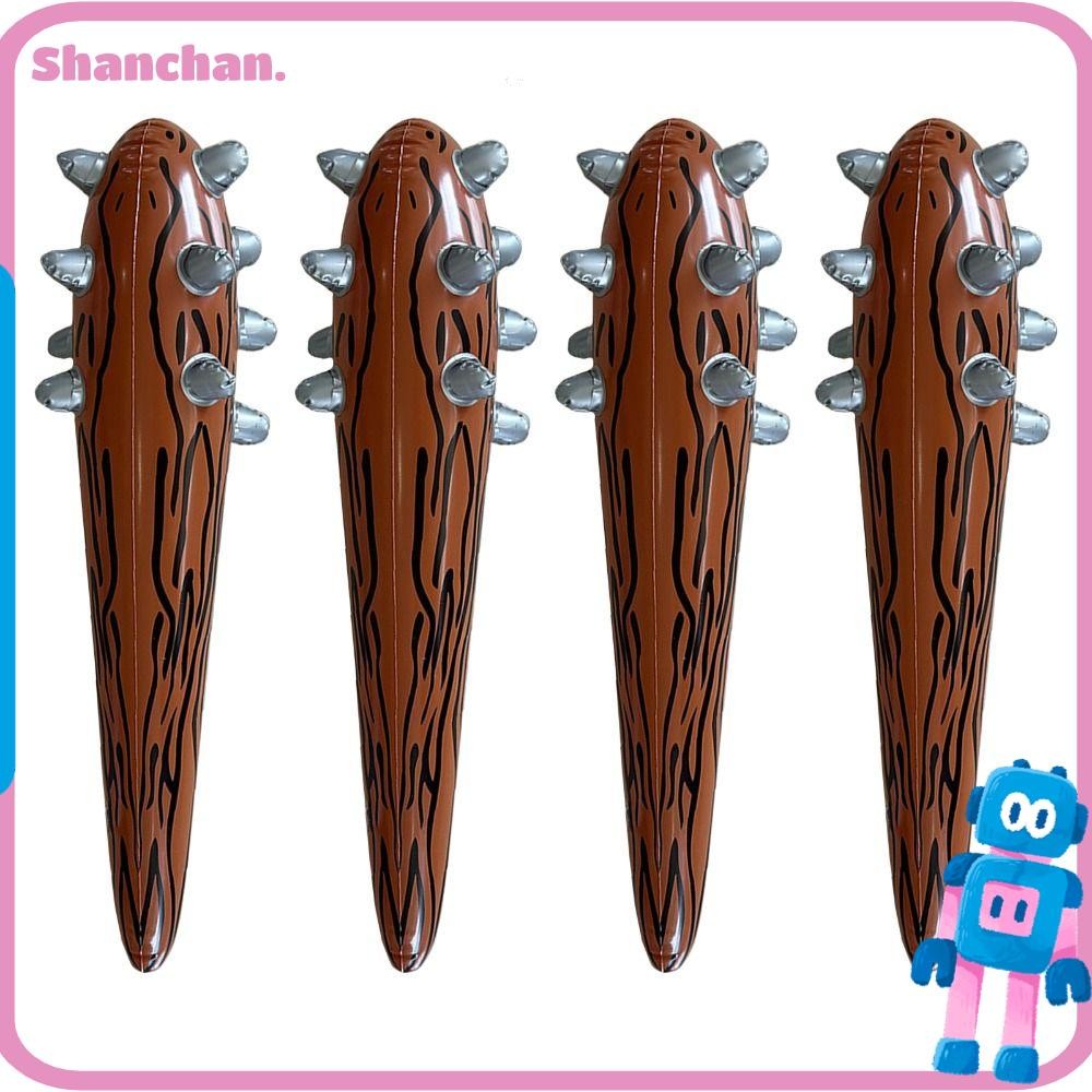 Shanchan Inflatable, 4 ชิ้น PVC Caveman Club, Party Themed ตกแต่งฮา ...