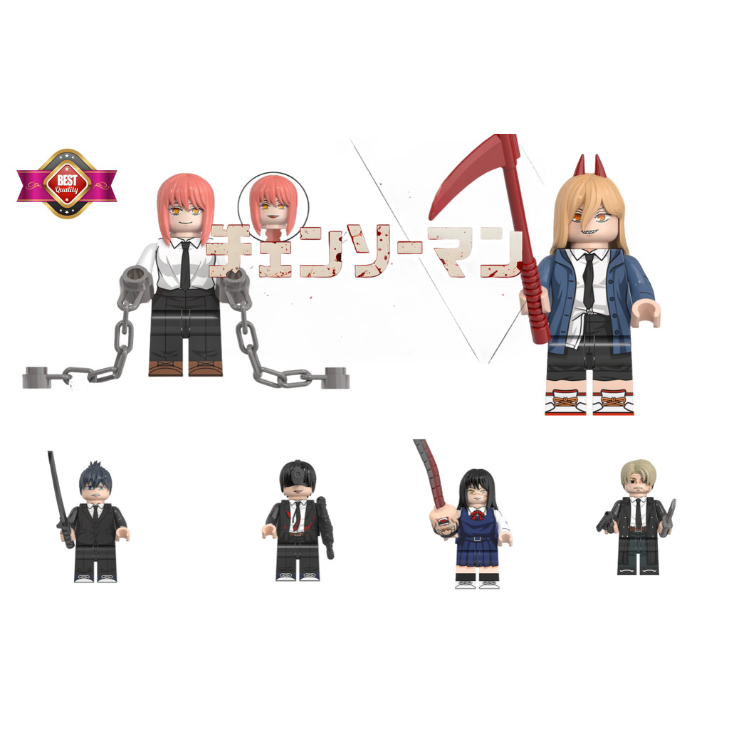 ใช้งานร่วมกับ Anime Series Gun Demon Makima Chainsaw Man ประกอบอาคาร ...