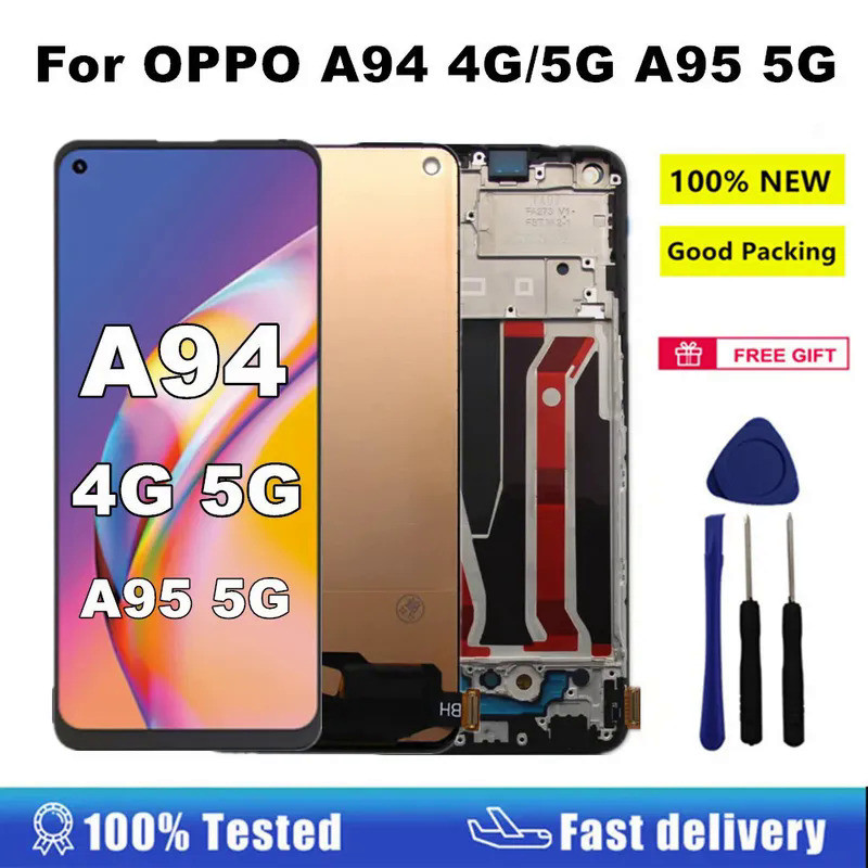 หน้าจอ MOLED สำหรับ OPPO A94 5G A95 5G จอแสดงผล LCD Touch Screen ...