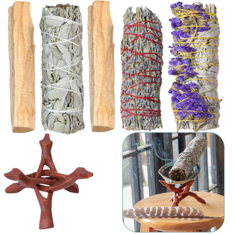 White Sage Bundles Pure Leaf Smoking Wood Incense Stick Spiritual ...