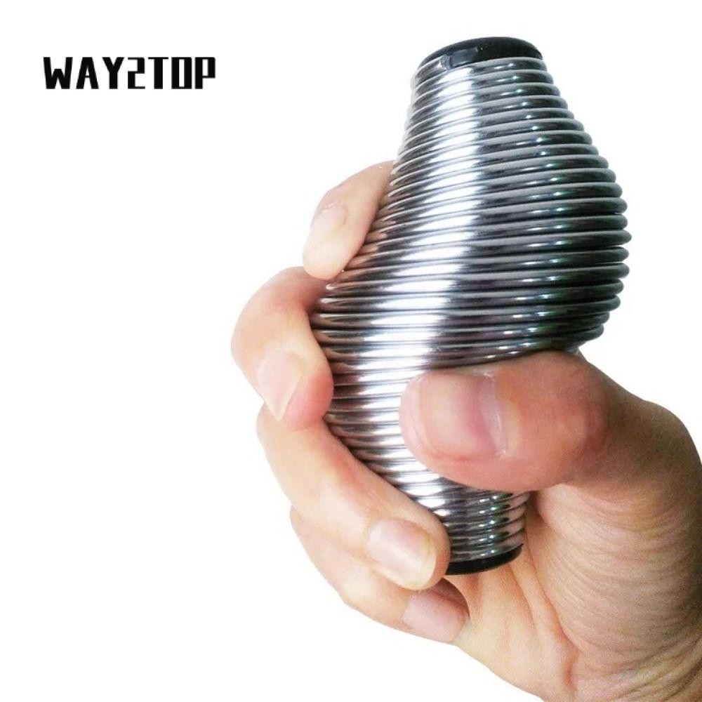 Way2top ลูกบอลป้องกันความเครียด, โลหะเงินตลกสปริง Grip Ball, Grip ...