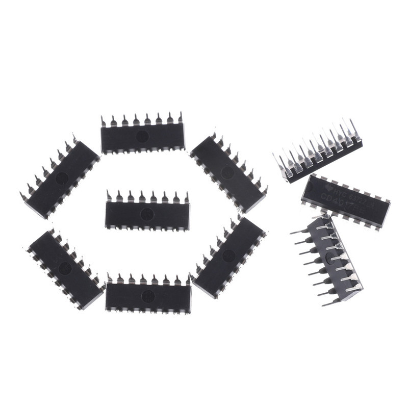 WBTH 10PCS CD4017BE 4017 CD4017 Decade Counter Divider IC Vary | Shopee ...