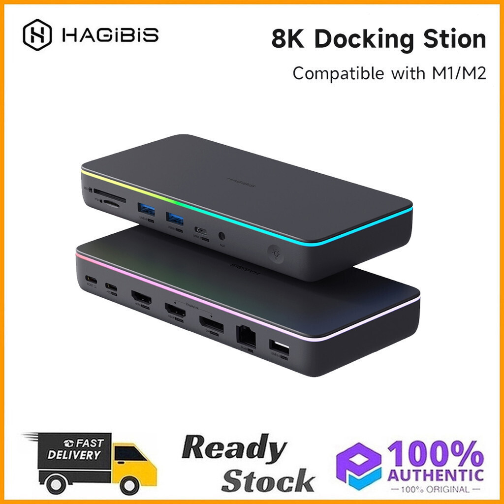 Hagibis DisplayLink Docking Station สําหรับ MacBook M1/M2/Windows ...