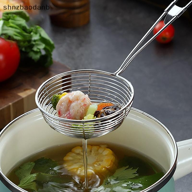 [shnzbaodanb] 1PC สีแดงกรองสแตนเลส Bubble Tea กระชอน Boba ช้อนชานมกรอง Pearl ทนทานปลอดภัยรอบ ...