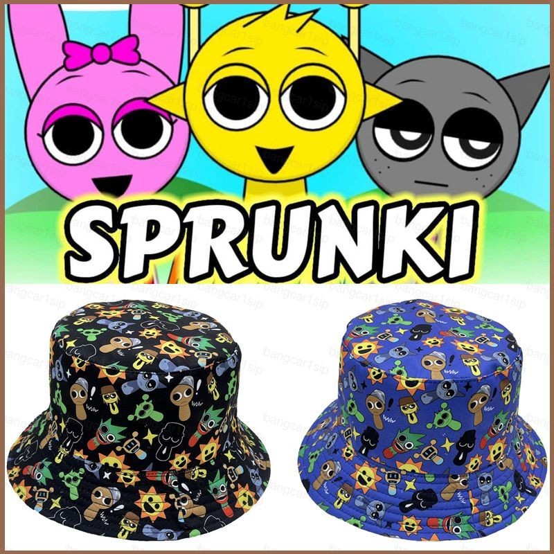 หมวก bucket แฟชั่น Sprunki สำหรับวันพักผ่อน ป้องกันแดดและลม | Shopee ...