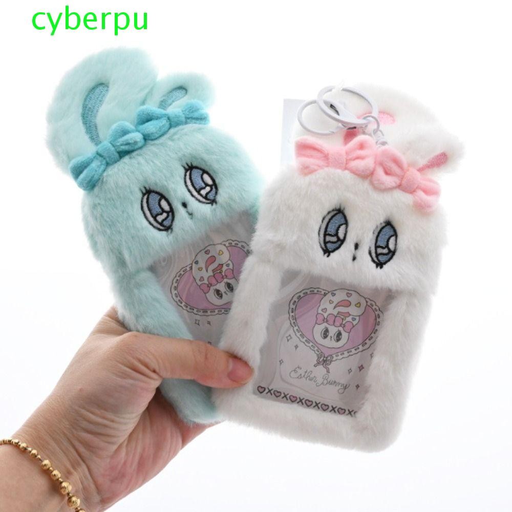 CYBERPULSE Esther Bunny Card Cover, Pearl Necklace Bow Plush Esther ...