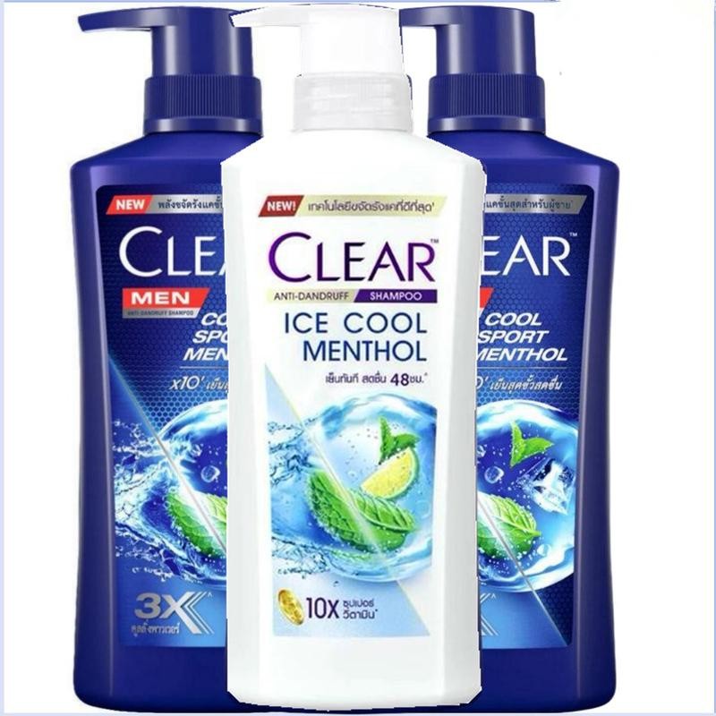 COD Clear Men Shampoo 390มล x3 เคลียร์ เมน คูล เมนทอล แอนตี้แดนดรัฟ ...
