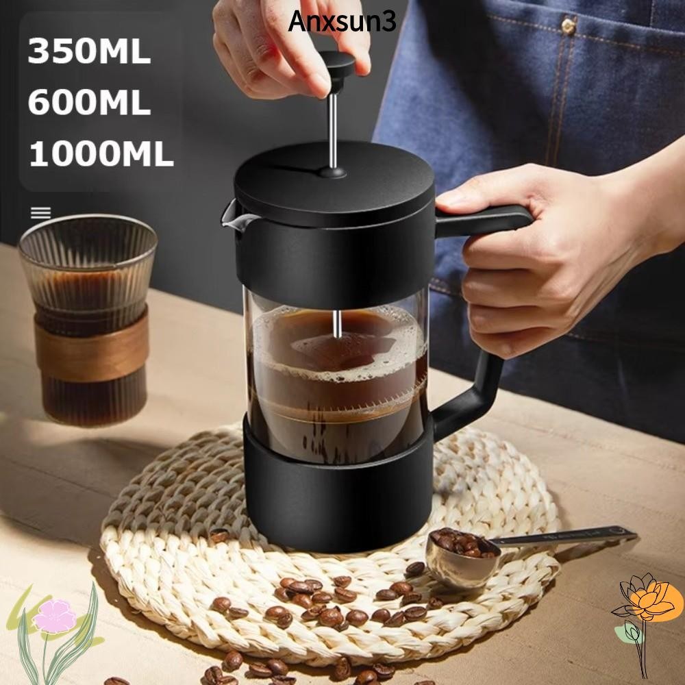 ANXSUN3 French Press หม้อต้มกาแฟ, แก้ว Borosilicate ทนความร้อนชากาแฟ Brewer, creative 350/600 ...