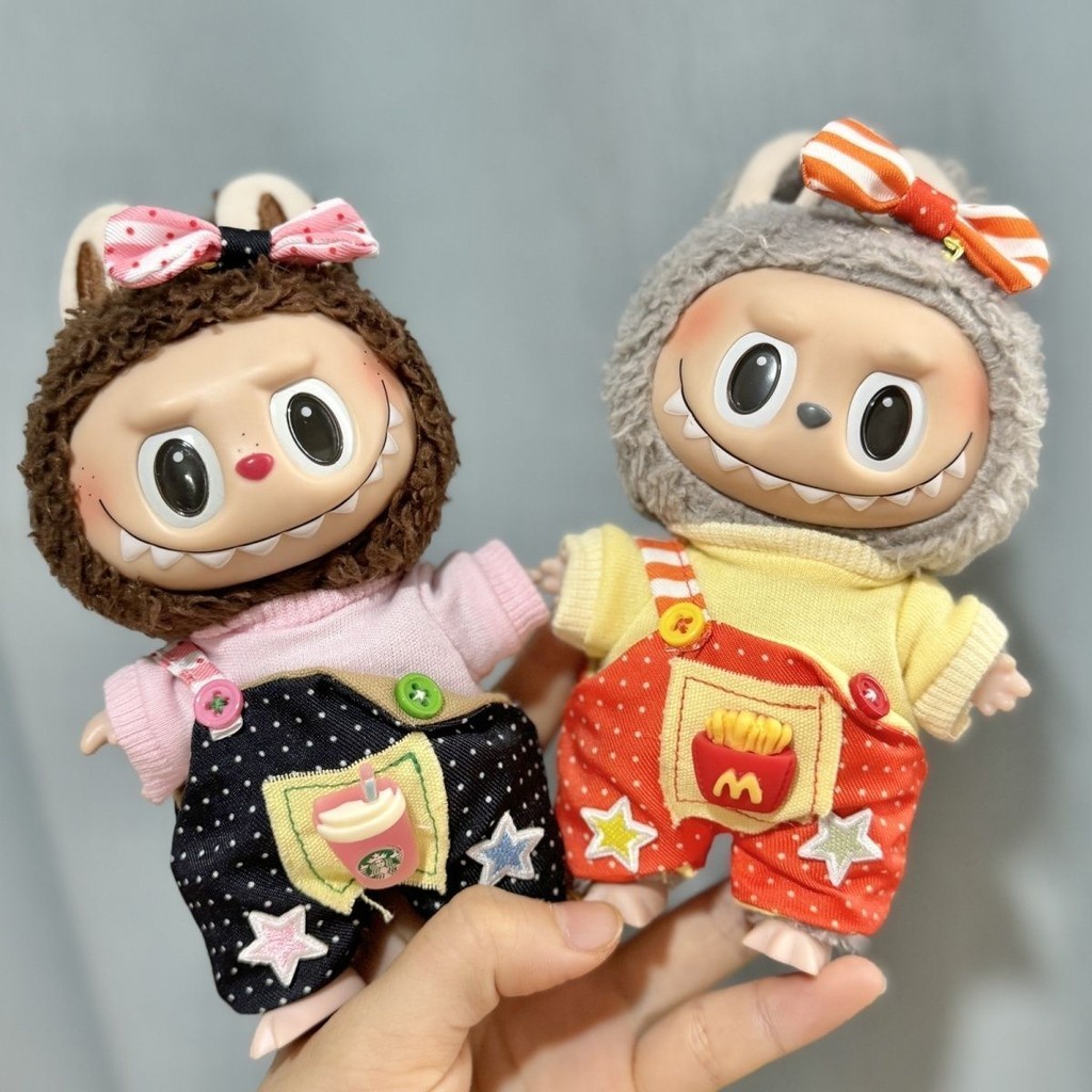 เฉพาะเสื้อผ้า] 17 ซม.จี้ Mystery Box Labubu เสื้อผ้าเด็กพวงกุญแจ Labubu ...