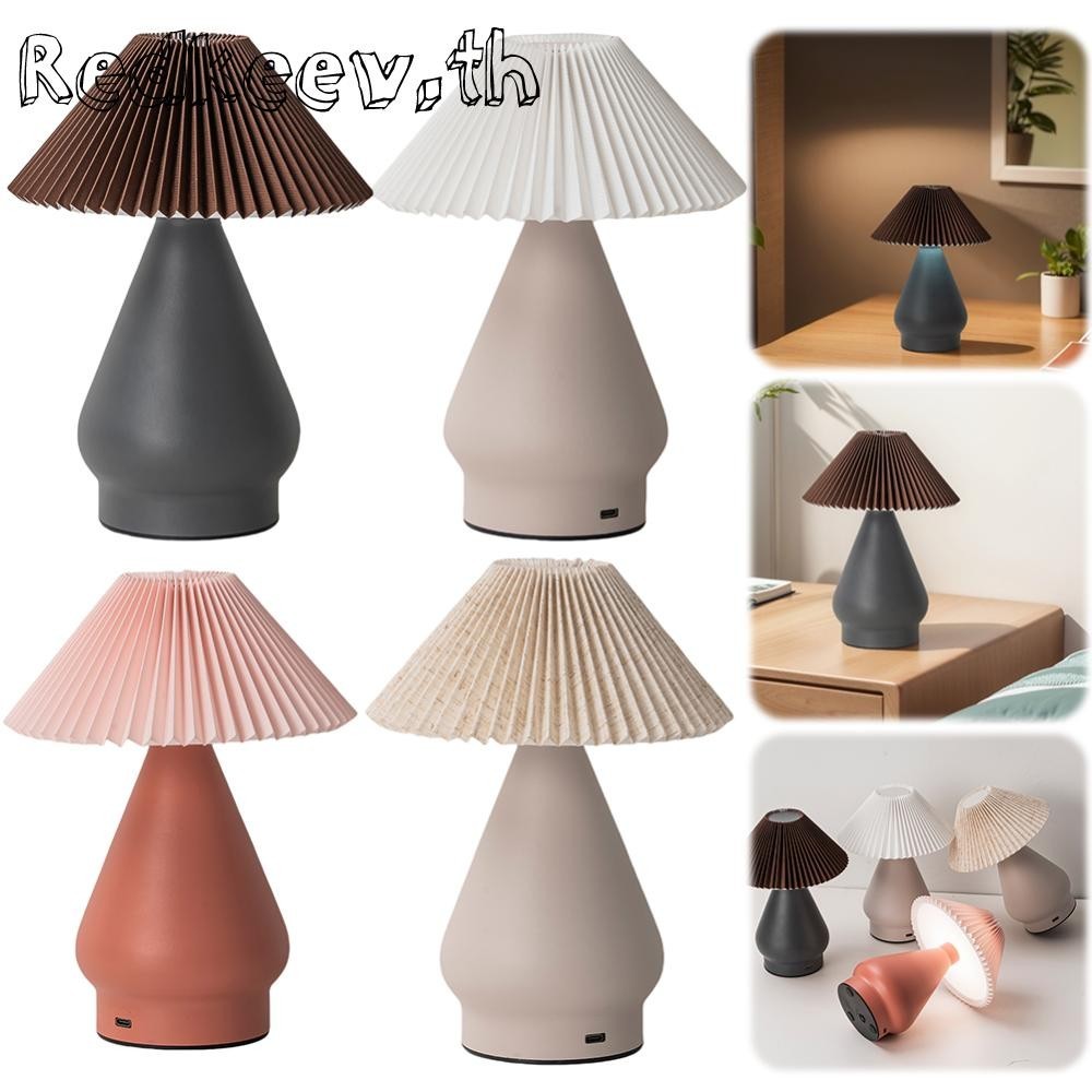 Creative Retro Night Light USB ชาร์จ 3 สีอุณหภูมิผ้าโคมไฟตั้งโต๊ะ ...
