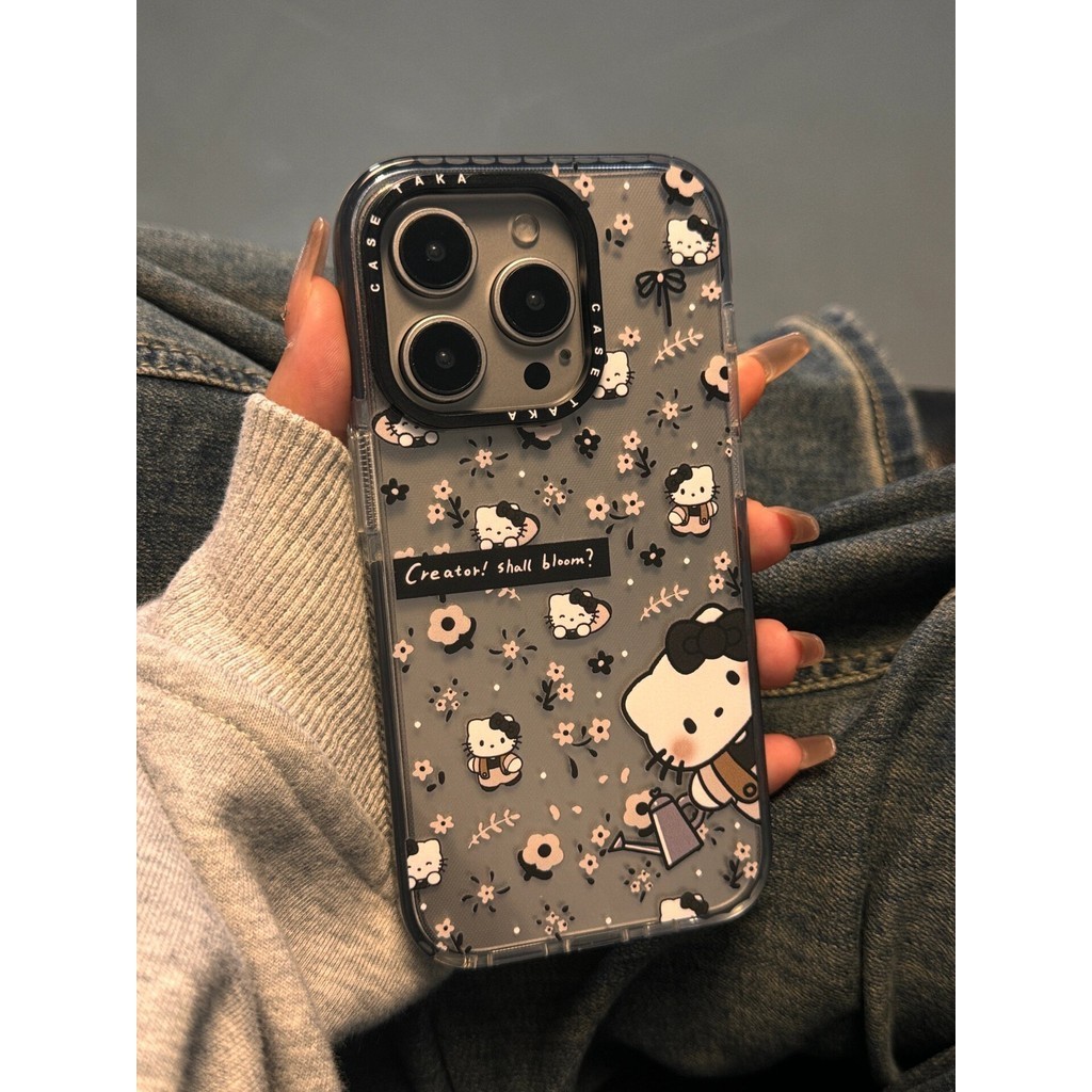 Huiwanju ดอกไม้น่ารัก kitty cat สําหรับ iPhone15Promax โทรศัพท์มือถือ ...