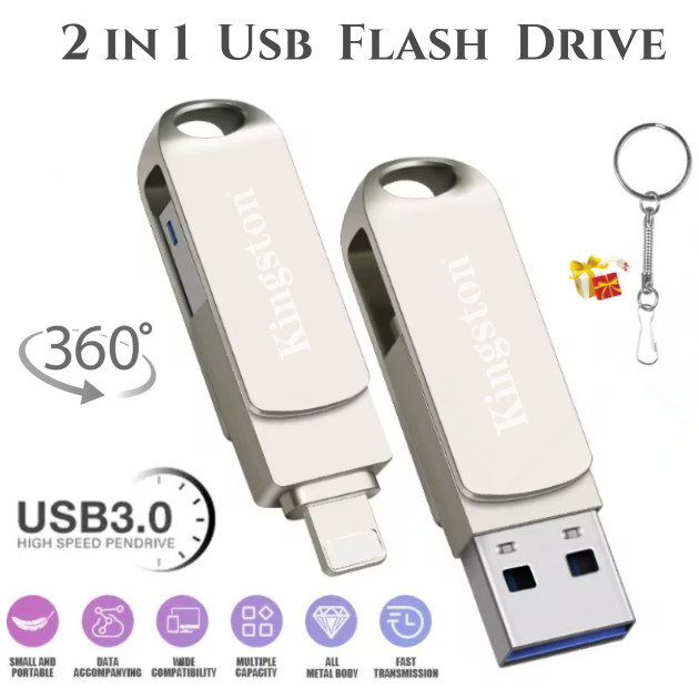 2TB Otg Pendrive 1TB Usb Flash Drive 512GB Thumb Drive สําหรับ iPhone ...