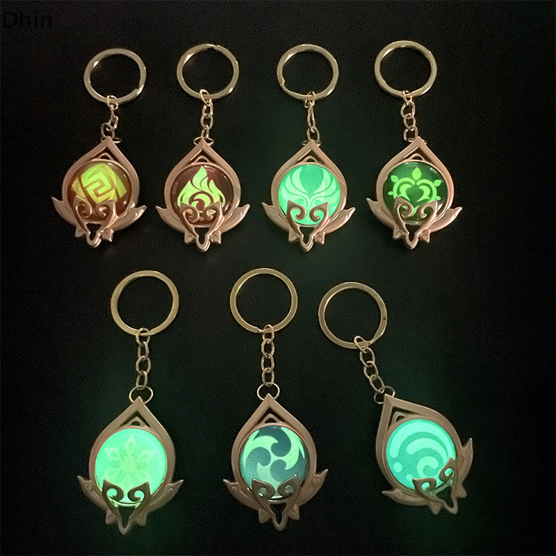 [Dhin] อะนิเมะกระจกสองด้าน Luminous Key Chain Gods Eye อุปกรณ์เสริมจี้ ...