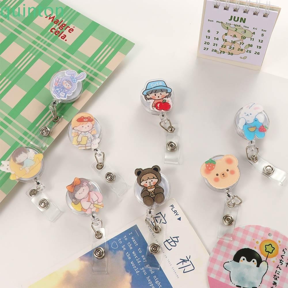 Quiton Badge Clip นักเรียน 1 ชิ้น Easy Pull Buckle Bus Card Meal Card ...