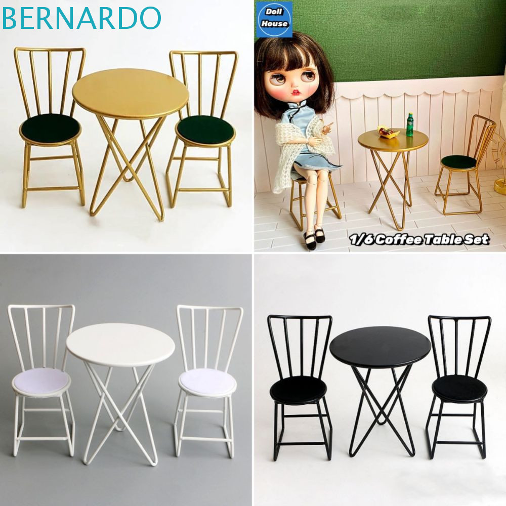 Bernardo Mini table Set,โต๊ะกลมที่ละเอียดอ่อน1/6โลหะเฟอร์นิเจอร์ตุ๊กตา ...