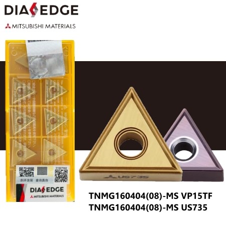 เม็ดมีด Inserts T16 เม็ดสองหน้า มุม 04 TNMG160404-MS VP15TF , TNMG160408-MS US735 | Shopee Thailand