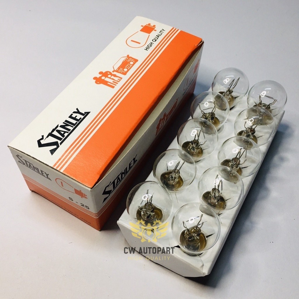 หลอดไฟ รถยนต์ หลอดไฟท้าย,ไฟเบรค STANLEY 2 ไส้ 23/8W 12V แท้ (1 กล่อง 10หลอด) | Shopee Thailand