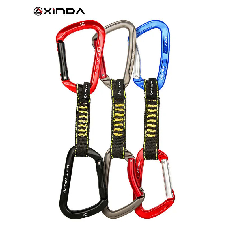 XINDA Rock Climbing Quickdraw Sling Professional Safety Lock Extenders ...
