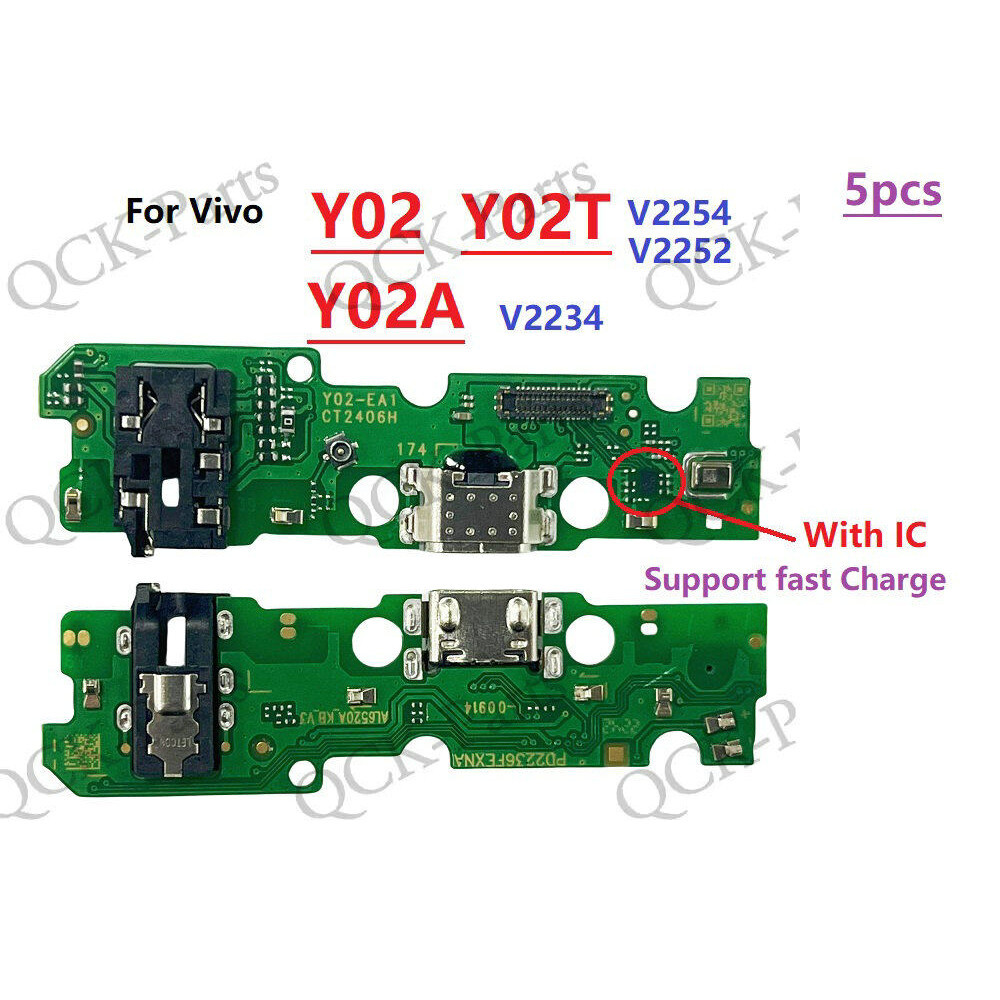 สําหรับ Vivo Y02 Y02T Y02A V2234 V2254 V2252 Charger USB ชาร์จพอร์ตบอร์ด Dock ปลั๊กซ็อกเก็ตแจ็ค ...