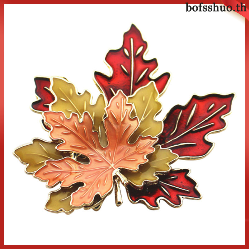 Triple Maple Leaf เข็มกลัดของขวัญ Bobby รูป Corsage Coat Breastpin โลหะ ...