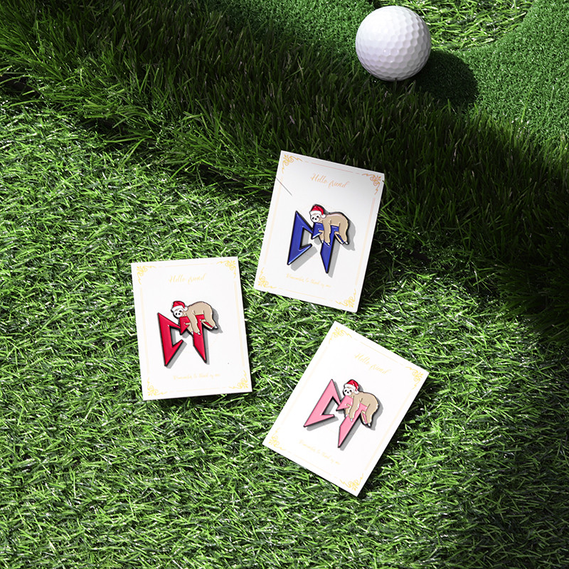 Creative Letter M-รูปกอล์ฟโลหะหมวกคลิปการ์ตูนสัตว์ Sloth รูปแบบอุปกรณ์ ...