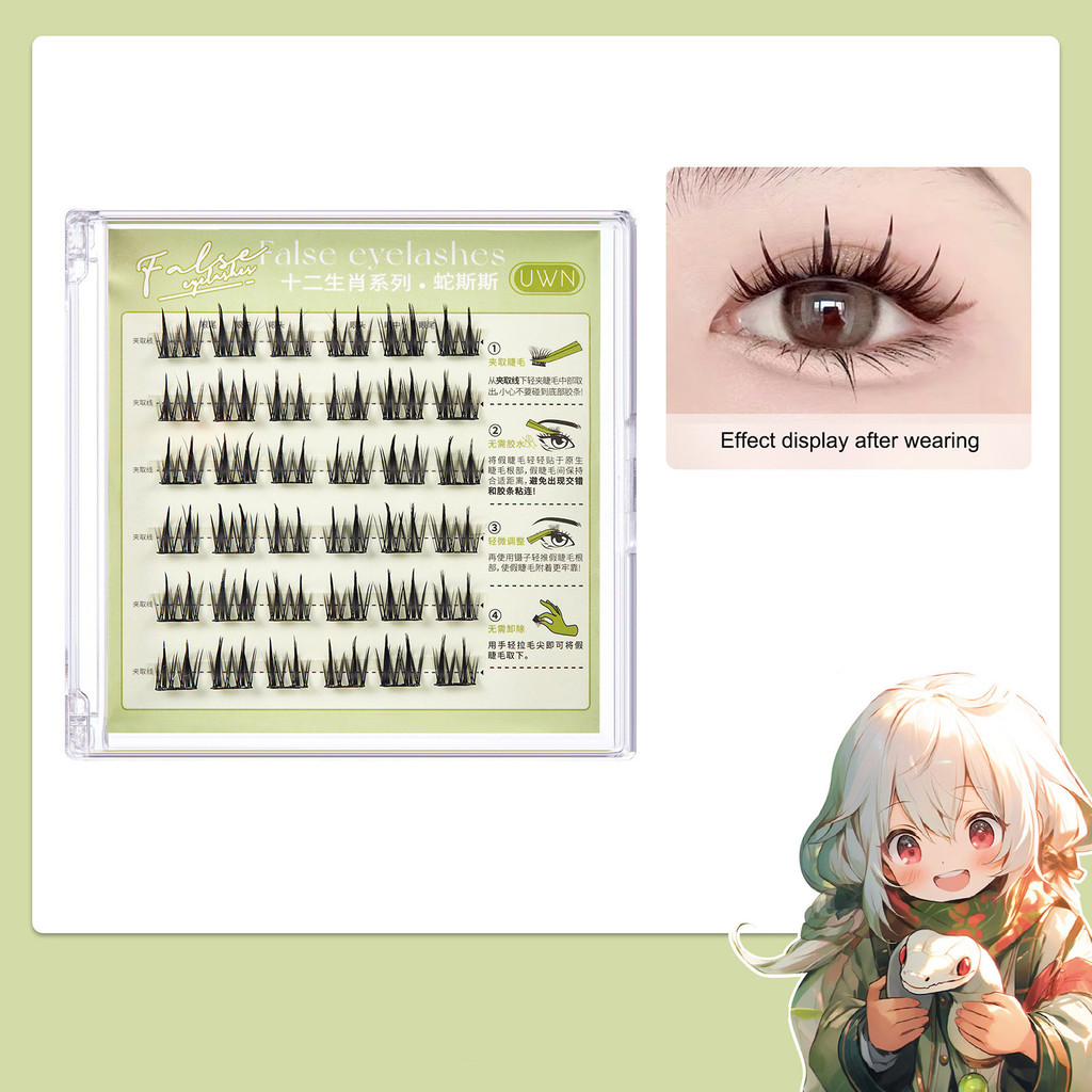 น้ําหนักเบา 3D Eyelash Cluster Extensions Multi-Layer หนา Stage ...
