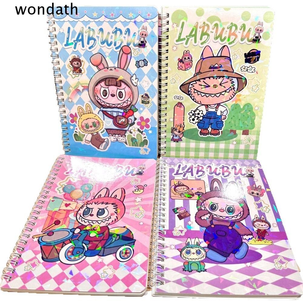 WONDA Labubu Coil Notebook, อุปกรณ์เครื่องเขียน Flash Cover Spiral ...