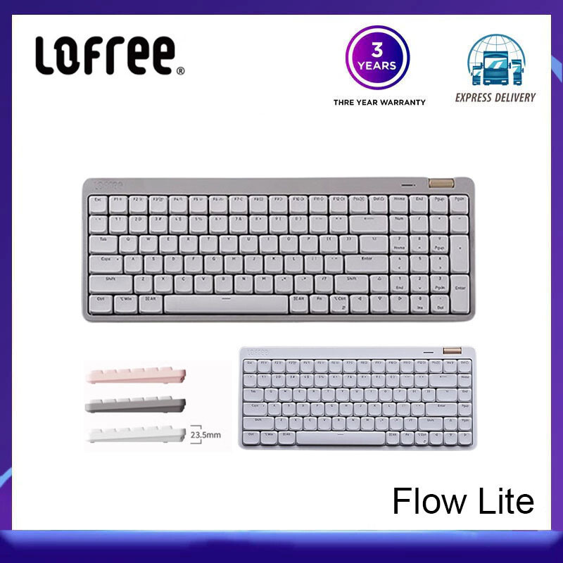 Lofree Flow Lite รุ่นเยาวชน LITE คีย์บอร์ดเชิงกลสวิตช์ต่ําไร้สายบลูทูธสํานักงานปะเก็นพิมพ์ ...