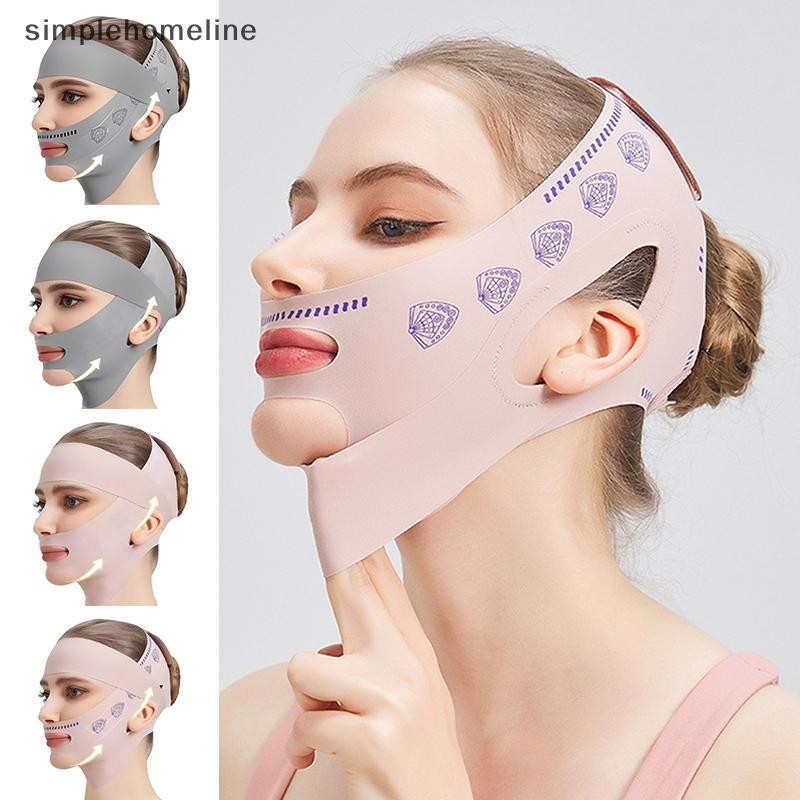 [simplehomeline] Double-deck Face Slimming Bandage เข็มขัดยกกระชับใบหน้า V Line Face Slimming ...