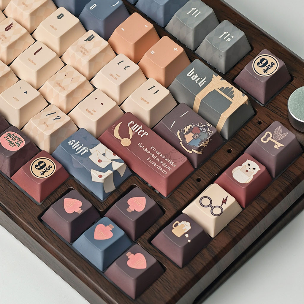 Hogwarts Keycaps Cherry/MOA โปรไฟล์ 129 คีย์ PBT Dye Sublimation ...