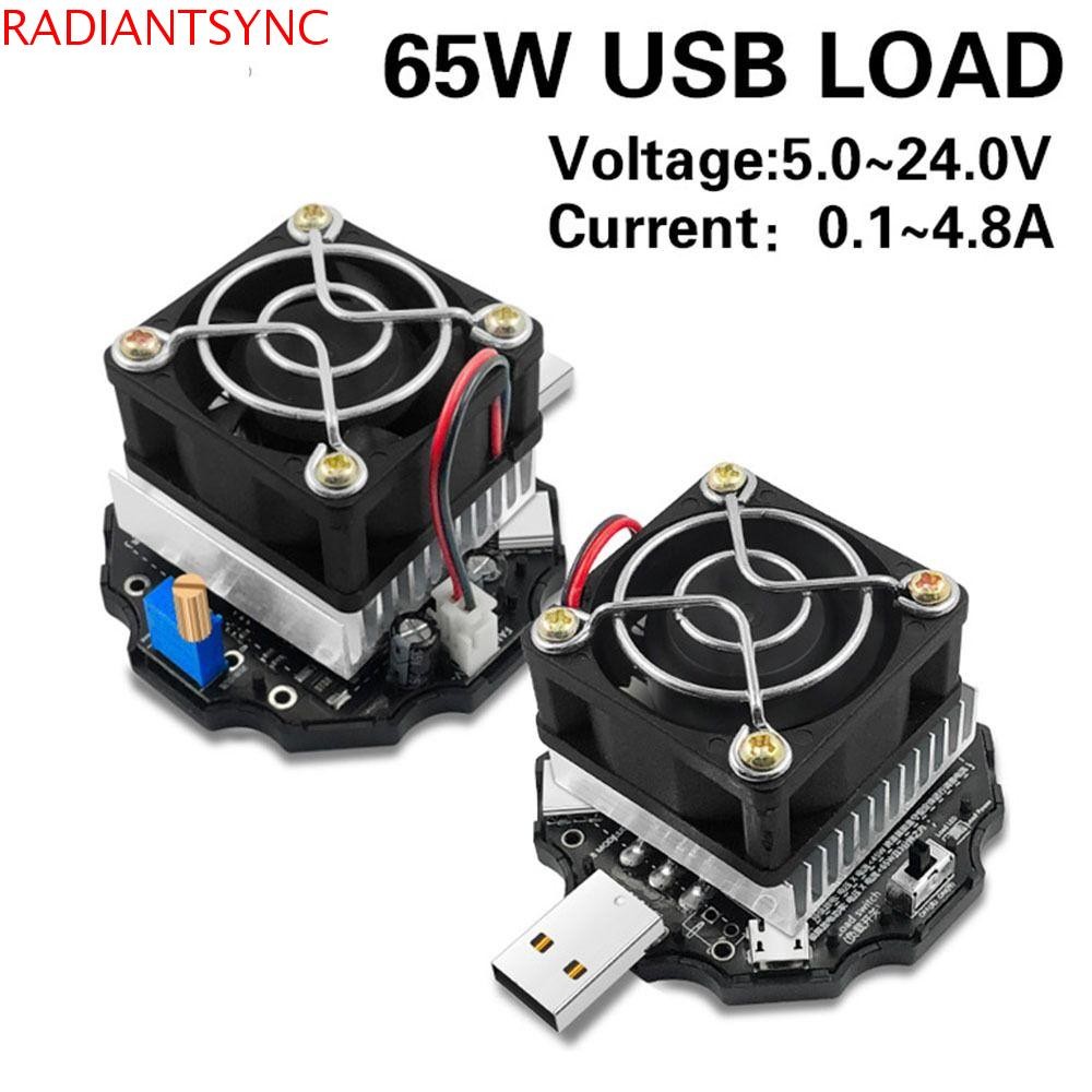 RADIANTSYNC เครื่องตรวจจับแบตเตอรี่โหลดอิเล็กทรอนิกส์ USB Meter 5 V 12 V 24 V Discharge ...