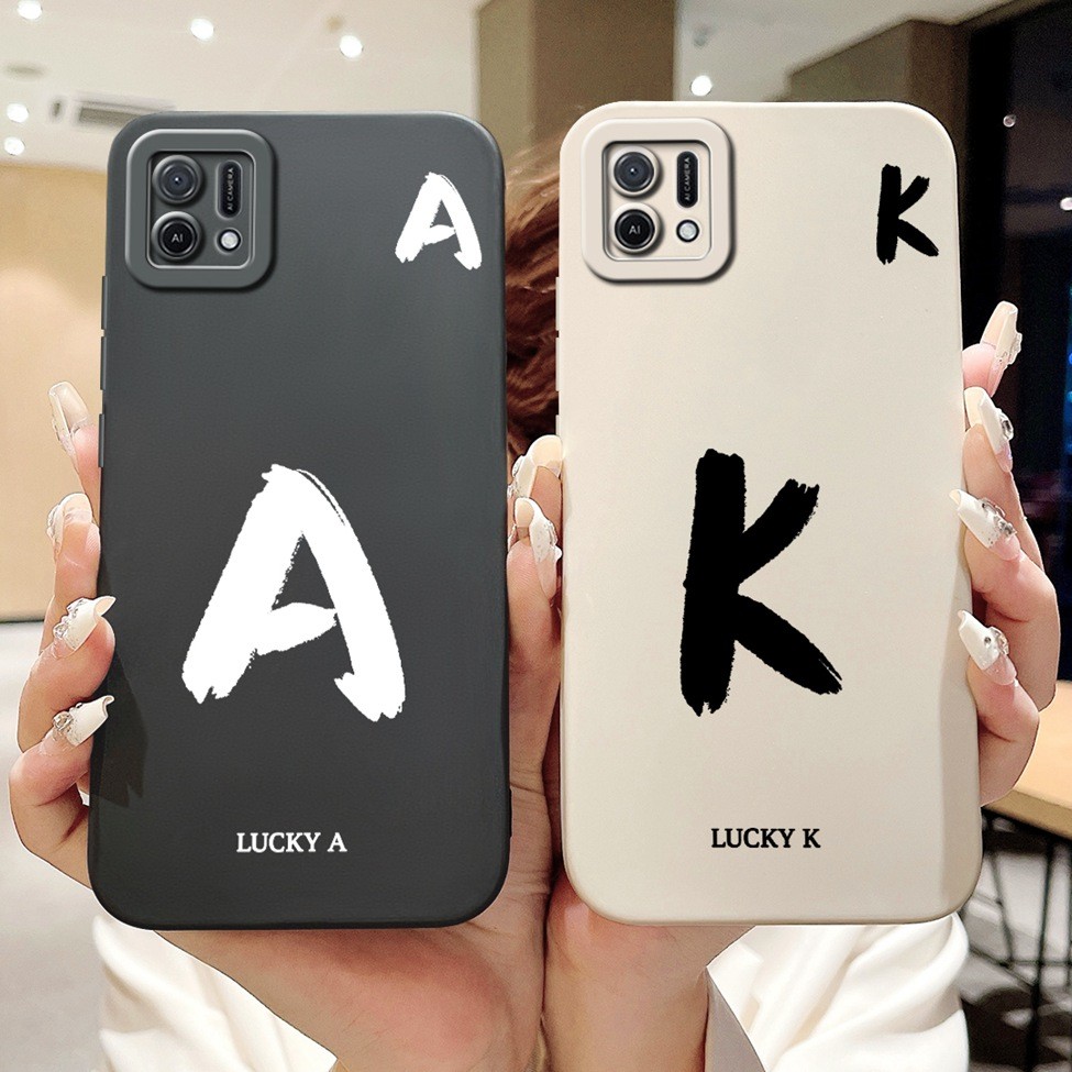 Oppo A16e CPH2421 ฝาครอบ Oppo A16k CPH2349 กรณีแฟชั่นตัวอักษร AZ รูปแบบ ...
