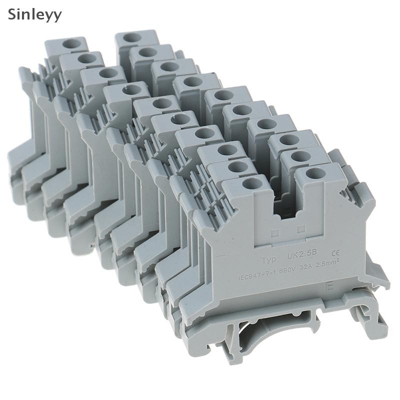 NLE 10 ชิ้น Rail Terminal Block Universal แผง Mount UK 2.5B 32A สกรูการเชื่อมต่อ N | Shopee Thailand