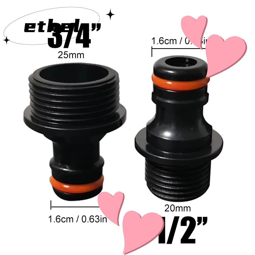 ETHEL Quick Connector, ท่อสวนทองเหลืองสีดําแตะจุกนมเชื่อมต่อ, ด้ายด้าน ...