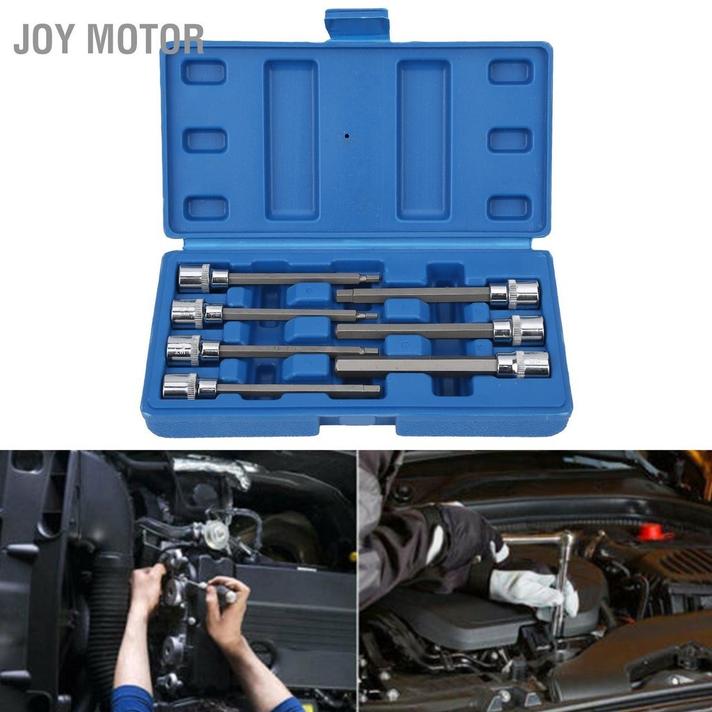 JOY Motor 7pcs 3/8in Square HEX KEY ประแจชุดซ็อกเก็ตยาวพิเศษเหล็ก ...