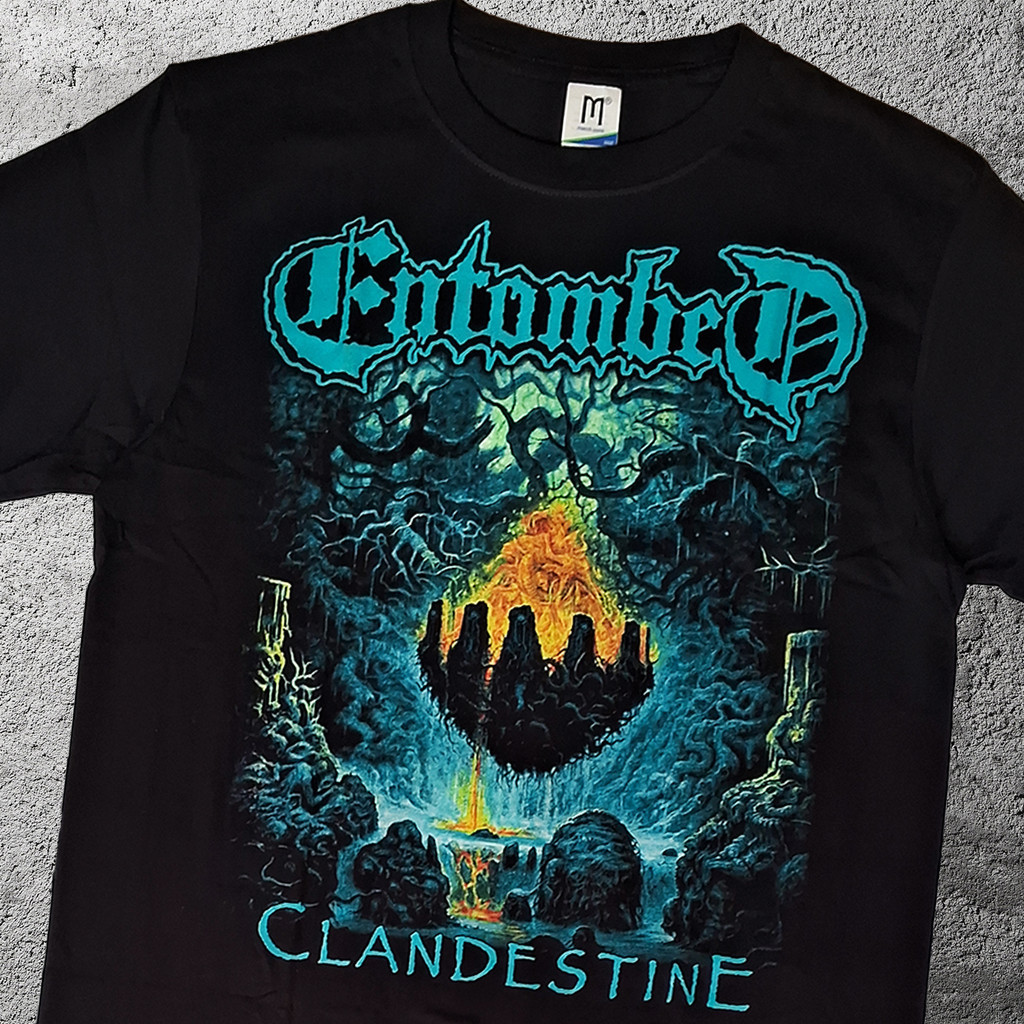 เสื้อยืดวง Entombed - CLANDESTINE | โลหะสวีเดน DEATH | Shopee Thailand