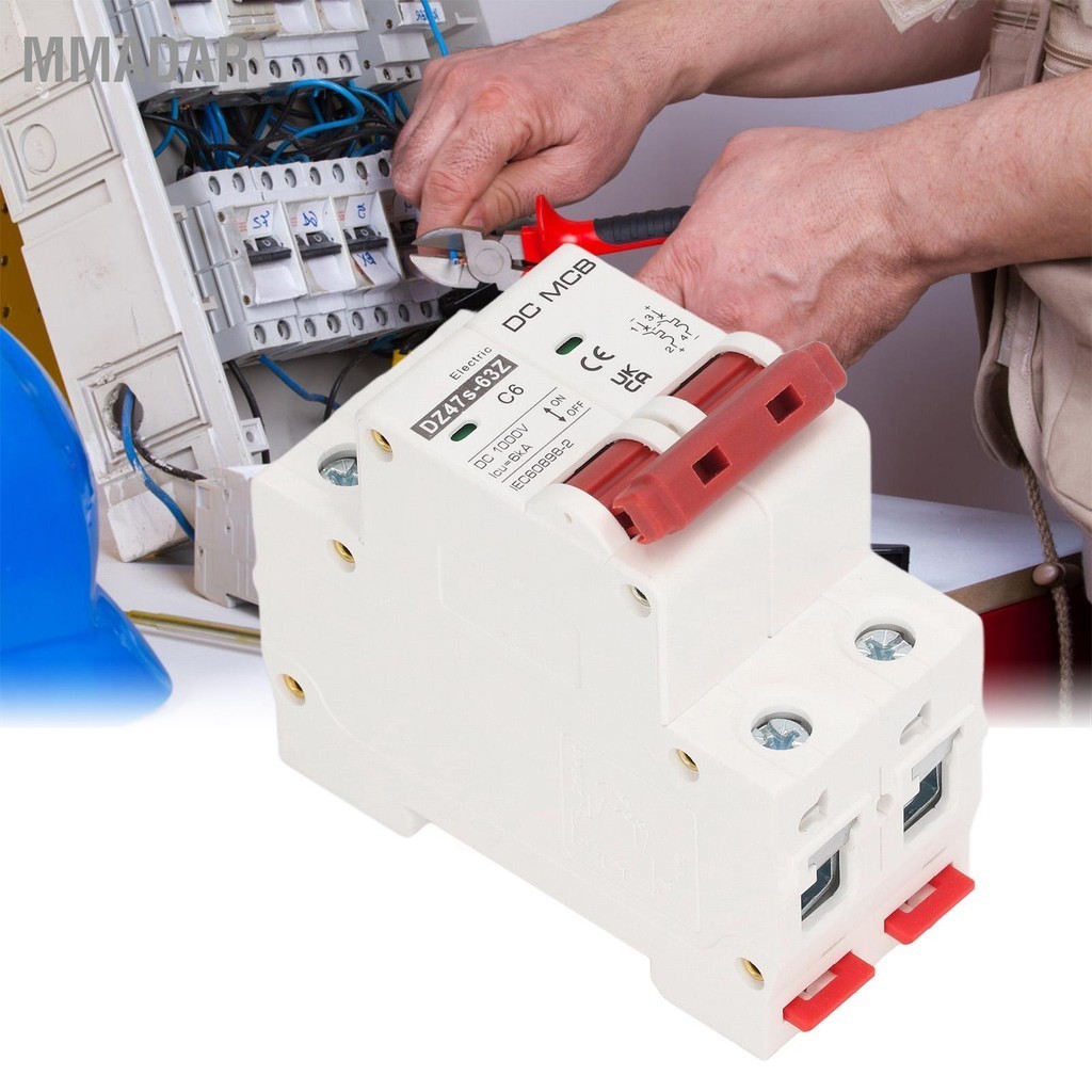 MMADAR DC Miniature Circuit Breaker 2P Breaking ความจุ 6000A Mini 6A สำหรับระบบ PV พลังงานแสง ...