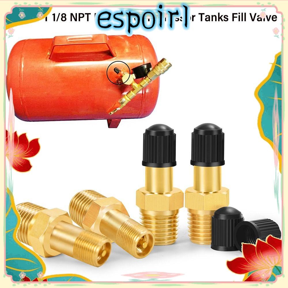 Espo Schrader Valve, 1/4 NPT 1/8 NPT M10 Anti-Corrion Air Compressor ถังเติมวาล์ว, ทนทาน ...