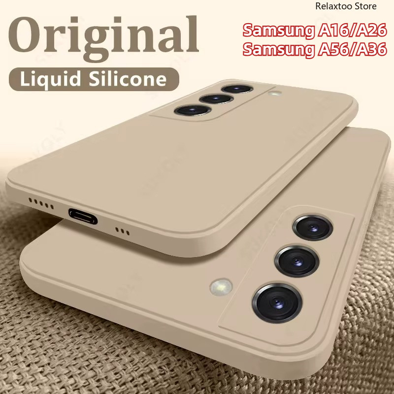 SAMSUNG ซิลิโคนเหลวเคสโทรศัพท์สําหรับsamsung Galaxy A06 A16 A26 A36 A56 A06S S24 FE S24FE 5Gคู่ ...