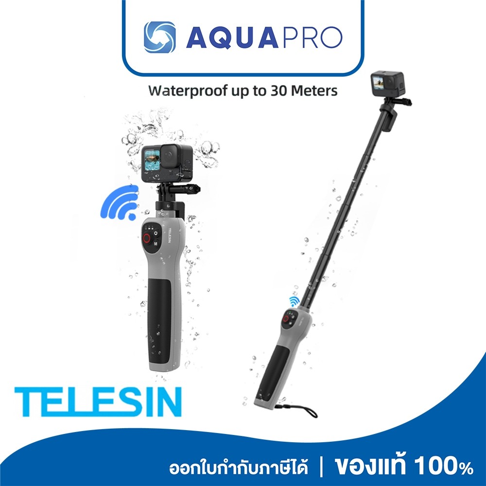 GoPro 13/12/11/10/9/8 Telesin Underwater Remote Control Selfie Stick ...