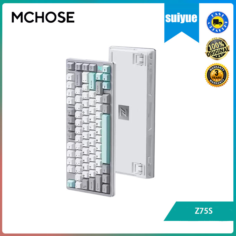 Mchose Z75S คีย์บอร์ดแบบกลไก 75% Hot Swappable RGB GASKET คีย์บอร์ดแบบกลไกอลูมิเนียมแบบกําหนดเอง ...