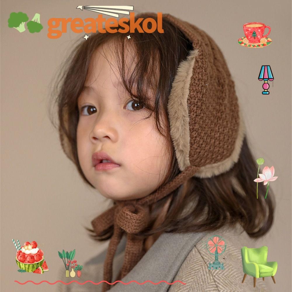 Greateskol Children Earflaps Outdoor Cold Protection Ear Warmer Strappy ...