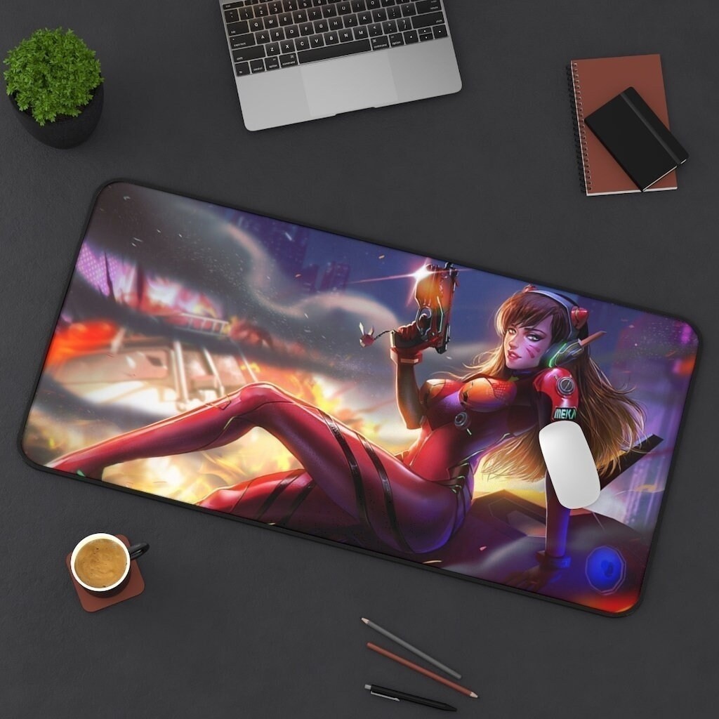 แผ่นรองเมาส์ Dva Overwatch pad แผ่นรองโต๊ะ | Dva Mousepad แรงบันดาลใจ ...