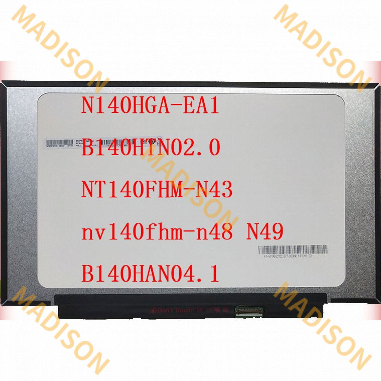 จอแสดงผล LCD LED ขนาด 14 นิ้ว 30 พิน 1920*1080 N140HGA-EA1 b140htn02.0 ...