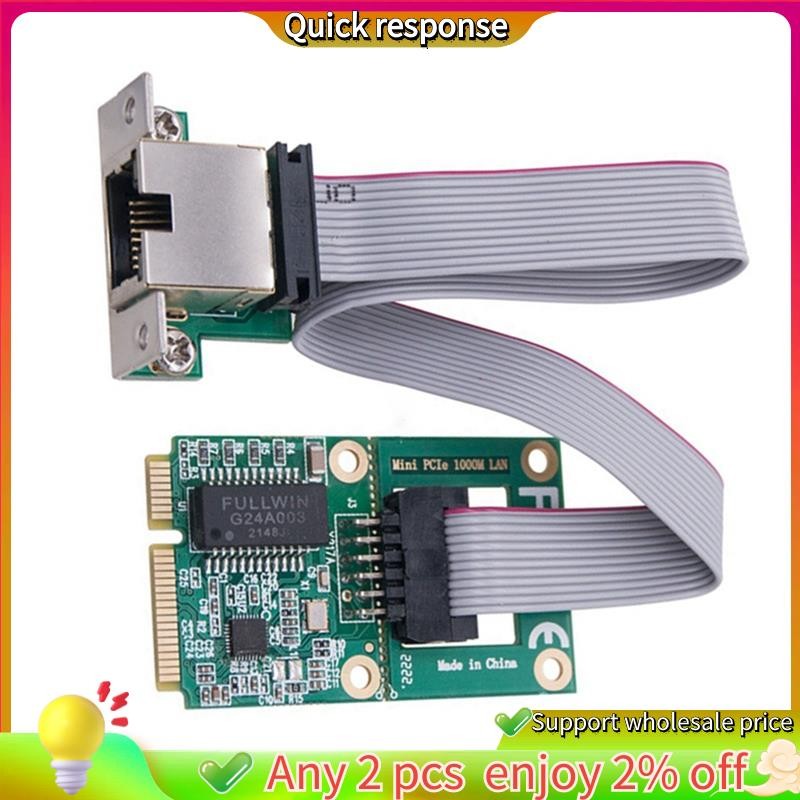 ในสต็อก-ใหม่ Mini PCI-E การ์ดเครือข่าย 1000Mbps Gigabit Ethernet NIC อะแดปเตอร์ RTL8111F PCI ...