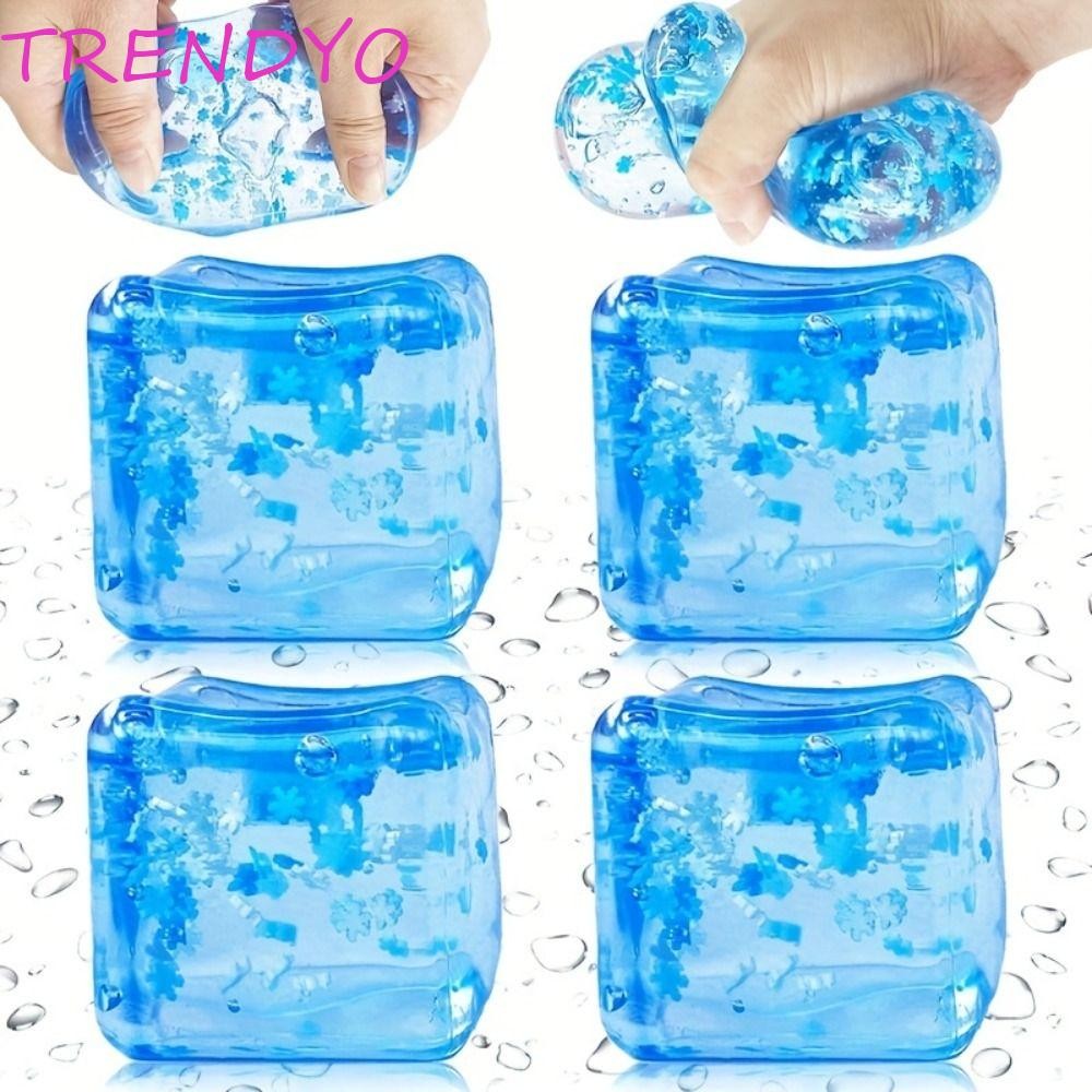 TRENDYO 4 ชิ้น Ice Cube Fidget ของเล่น, ช้า Rebound เนื้อเต้าหู้ Malt ...